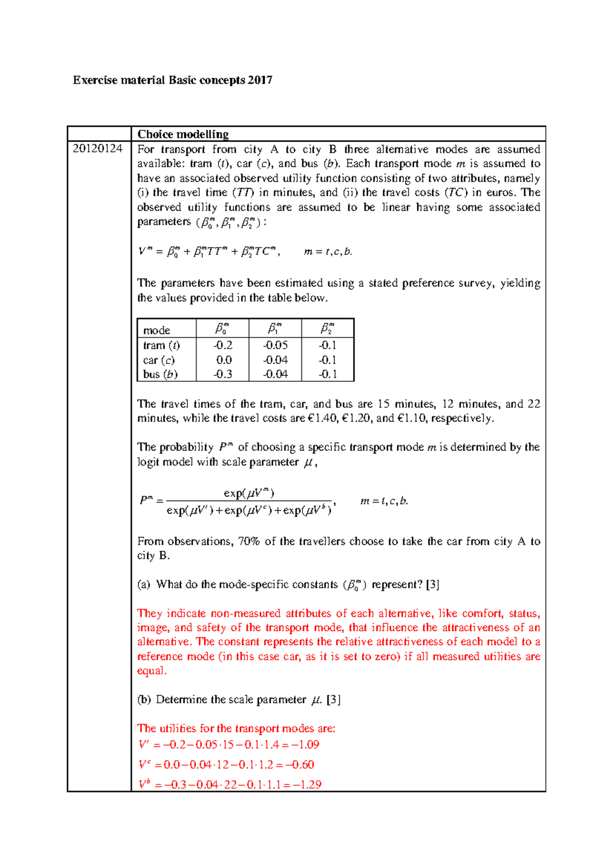 Exercise material Basic concepts 2017 plus answers - Exercise material ...