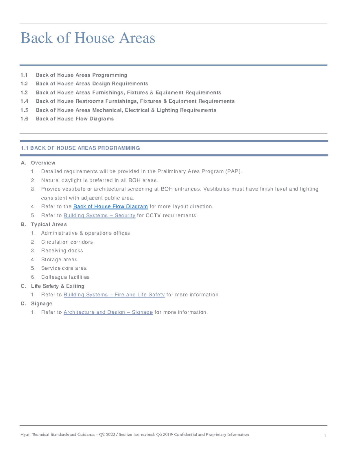 3.12 HTS Back of House Areas - Back of House Areas 1 Back of House ...