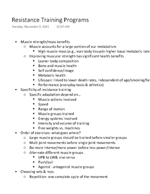 Exercise Science Notes - Exercise Science 9 1 4 planes of motion 1 ...