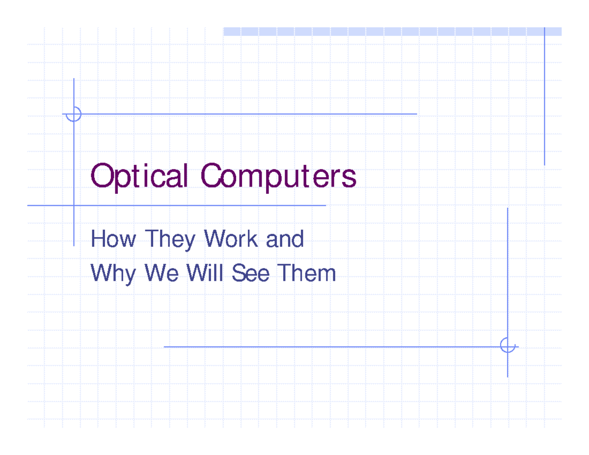 Raphael 06 - Wellcome to everyone. - Optical Computers How They Work ...