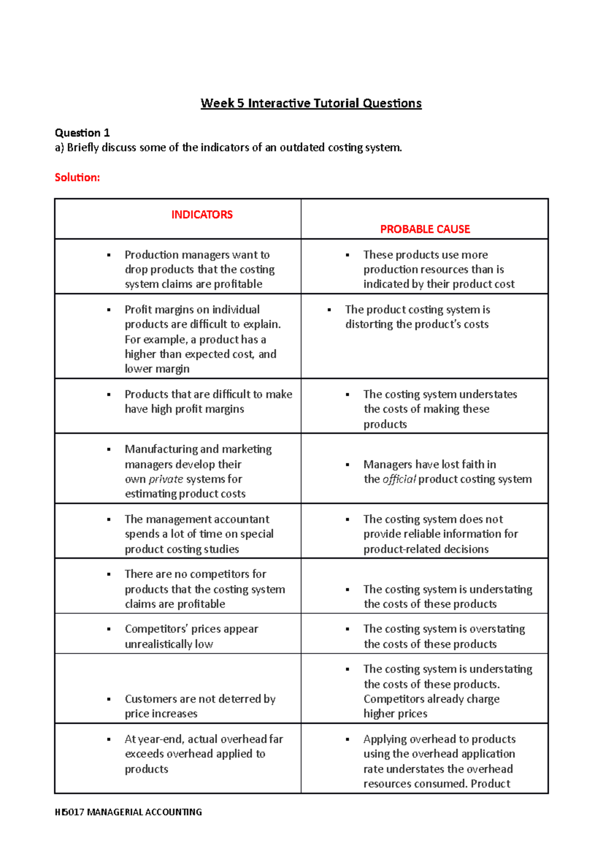 Solution to Topic 5 Interactive Tutorial Questions - Week 5 Interacive ...
