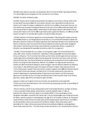Ancient Rome Pt 3 - Julius caesar lecture notes - Ancient Rome Pt 3 ...