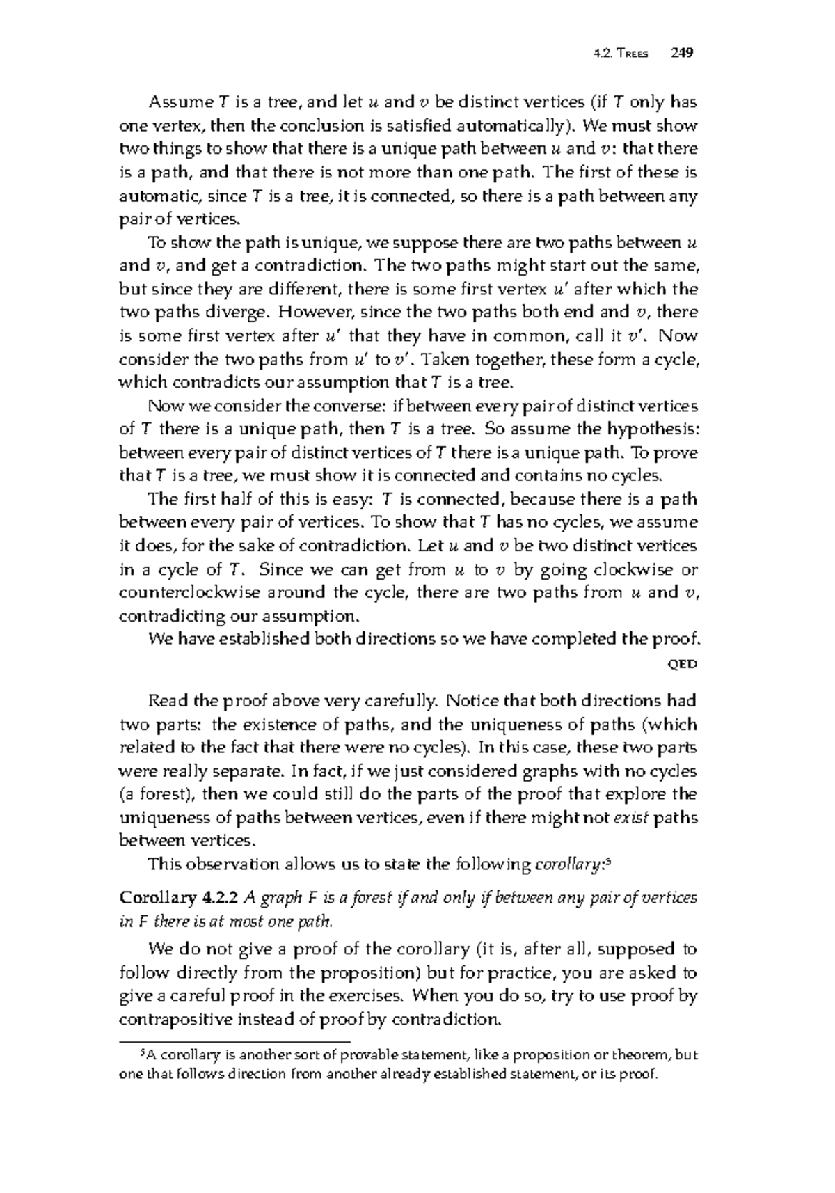 Discrete mathematics-89 - Trees 249 Assume T is a tree, and let u and v ...