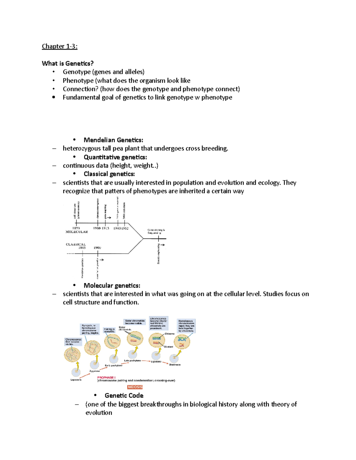 Midterm 1 Notes - mendelian genetics - Chapter 1-3: What is Genetics ...