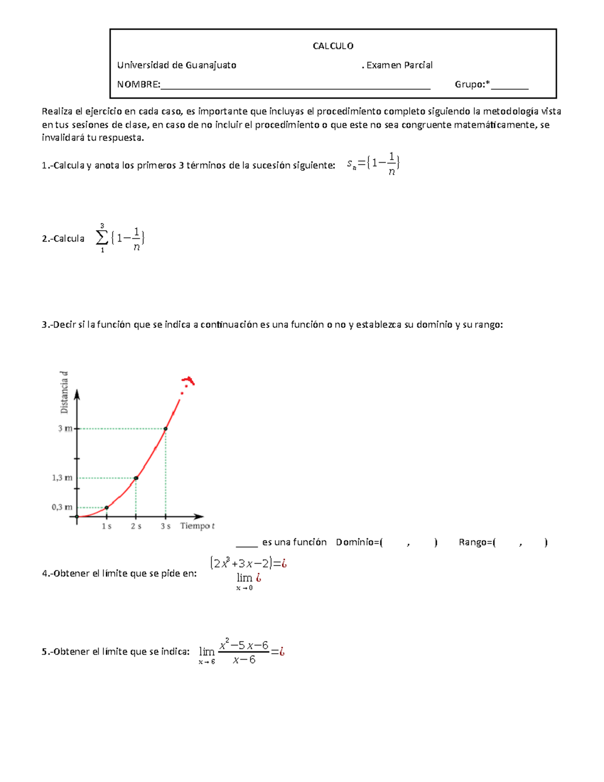 Calculo de series , limites y sucesiones, grafica de funciones de ...