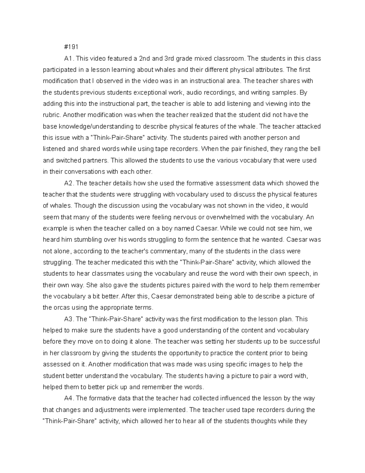 KOM2 Task 1 - A1. This video featured a 2nd and 3rd grade mixed ...