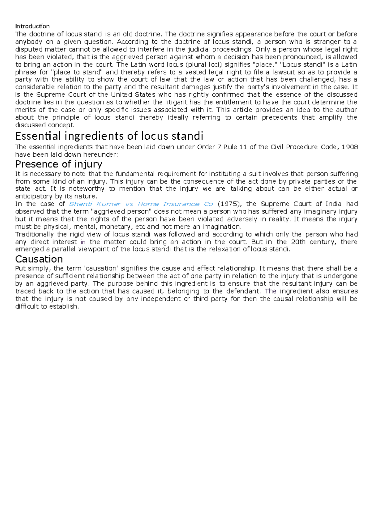 Untitled-1 copy1 - Introduction The doctrine of locus standi is an old ...