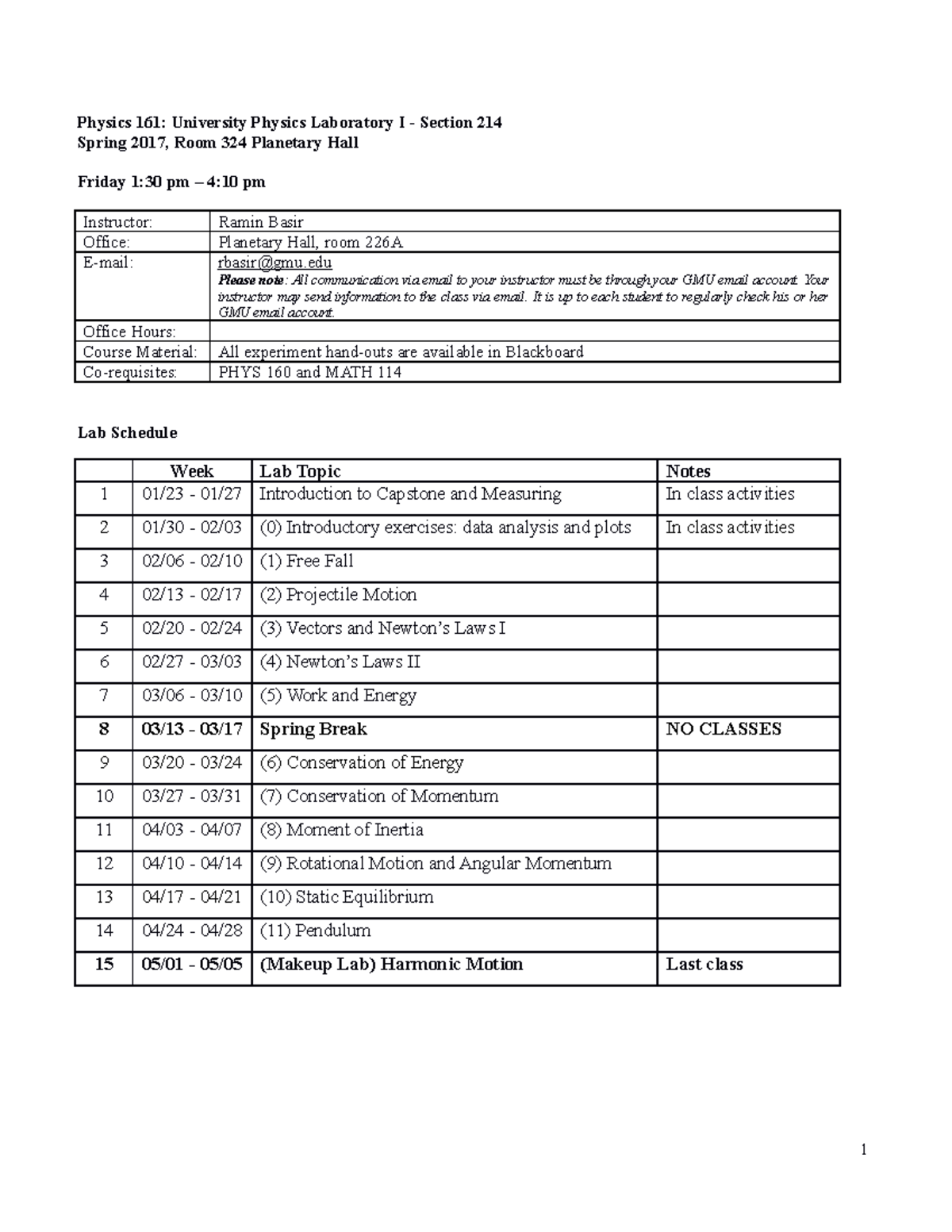 Phys161 Spring 2017 214-1 - Physics 161: University Physics Laboratory ...
