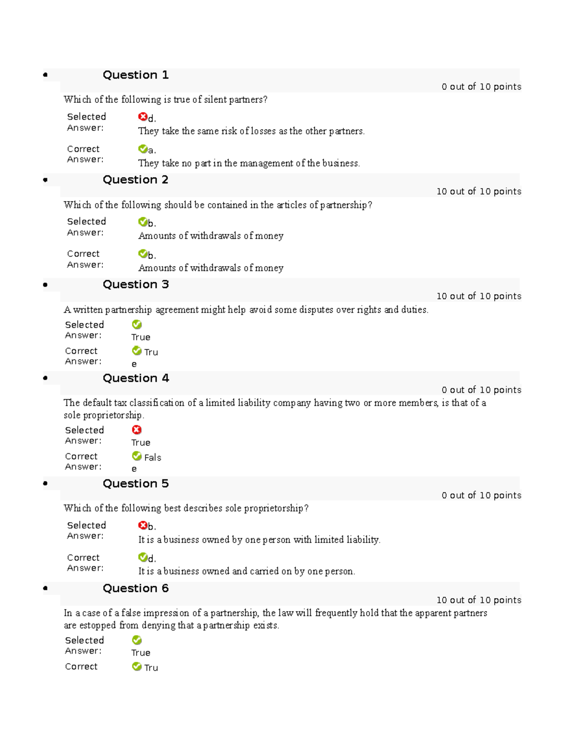 MKTG 1130 Ch 29 - 31 Quiz - Question 1 0 out of 10 points Which of the ...