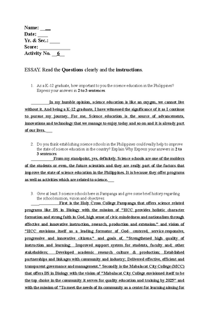 STS Activity - Intro TO STS - STS 103 ACTIVITY 2: INTRO TO STS NAME ...