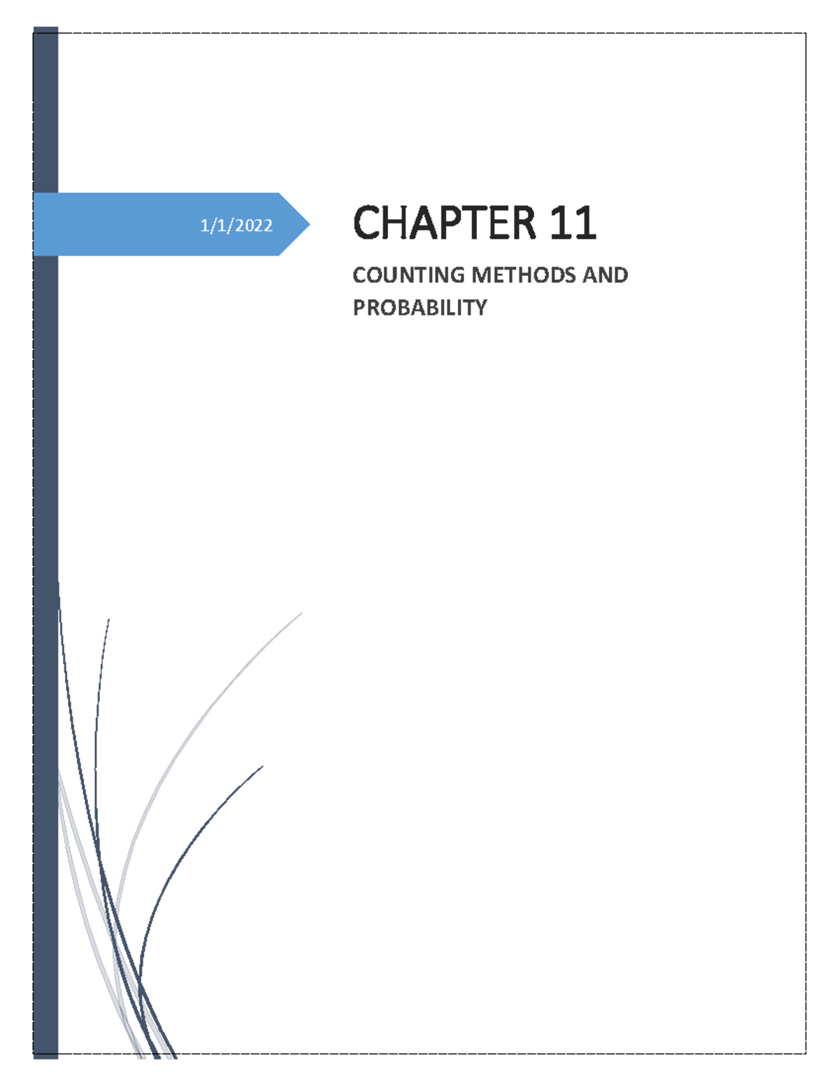 Chapter 11 - NOTES BY ABDUL AHAD - 1/1/2022 CHAPTER 1 1 COUNTING ...