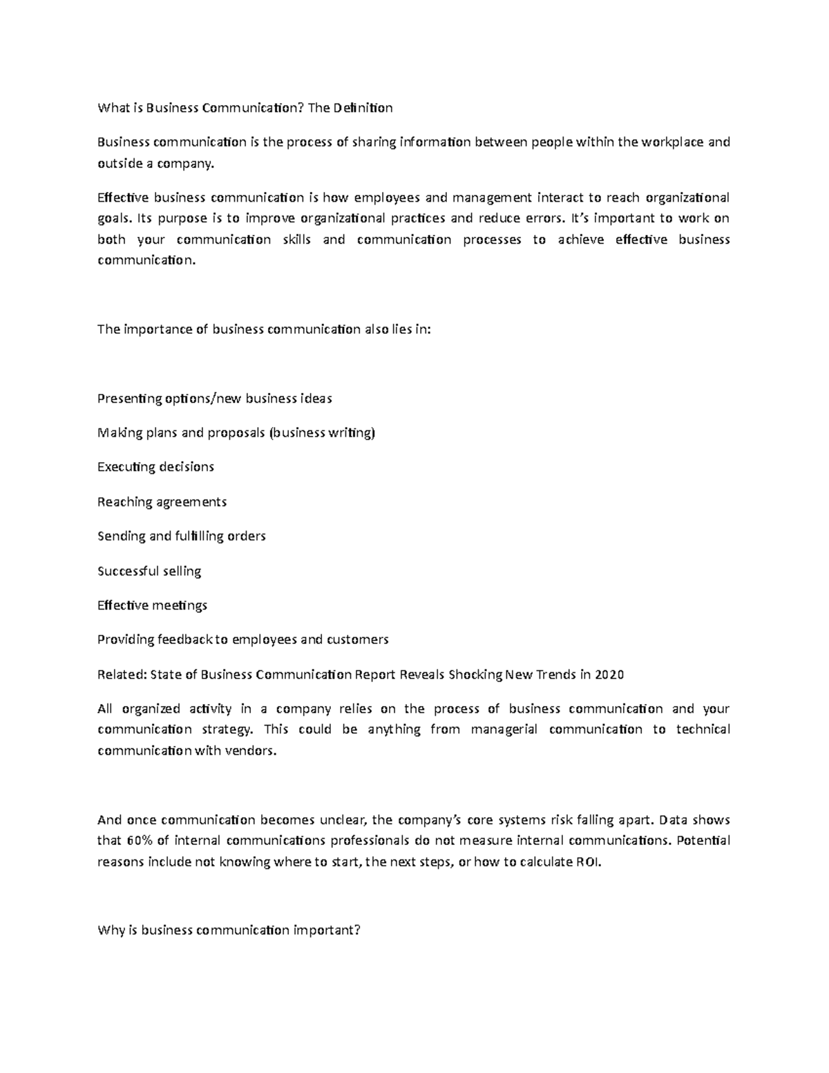 Business Communication - Effective business communication is how ...