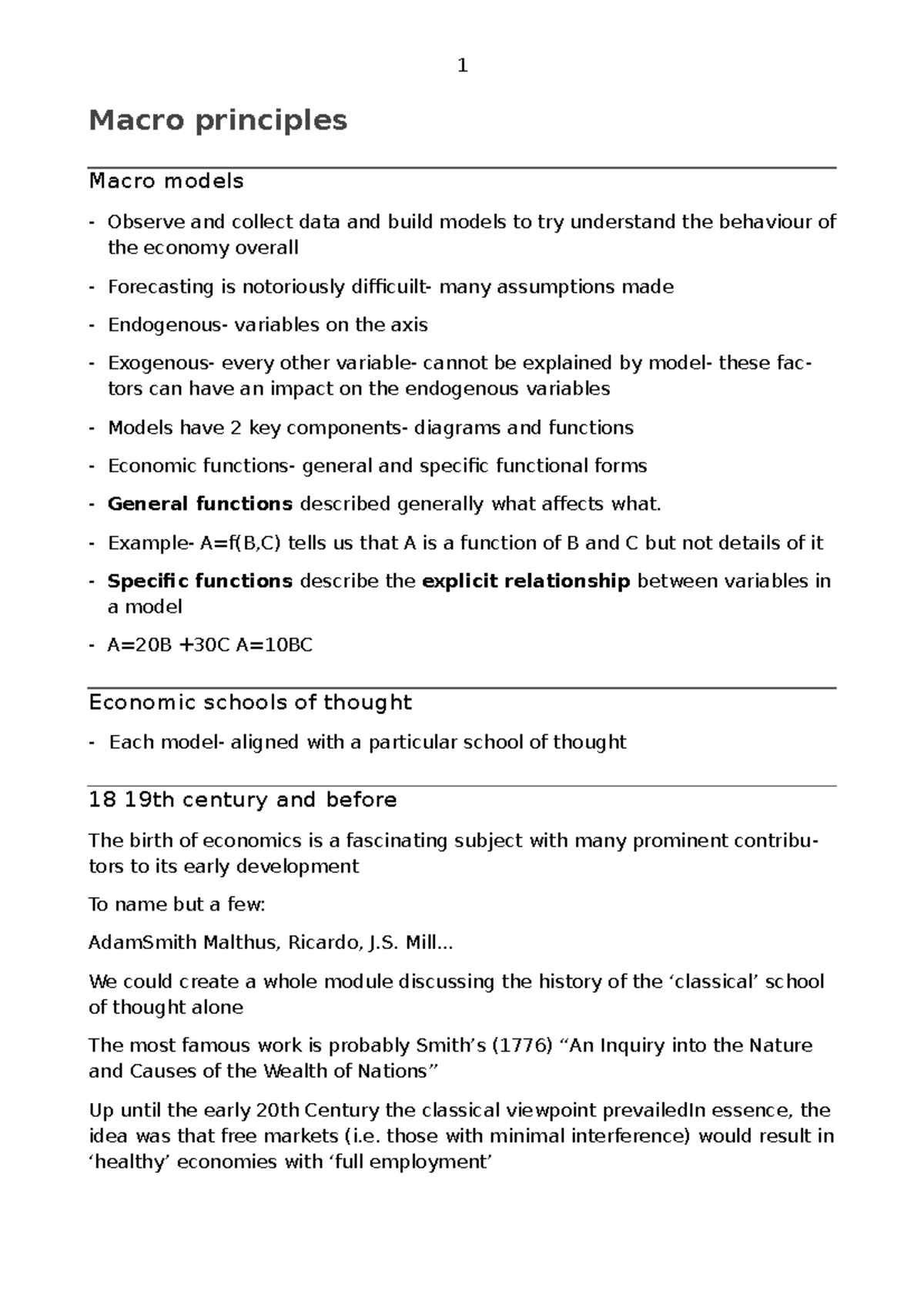 Principles term 2 macro - Macro principles Macro models Observe and ...