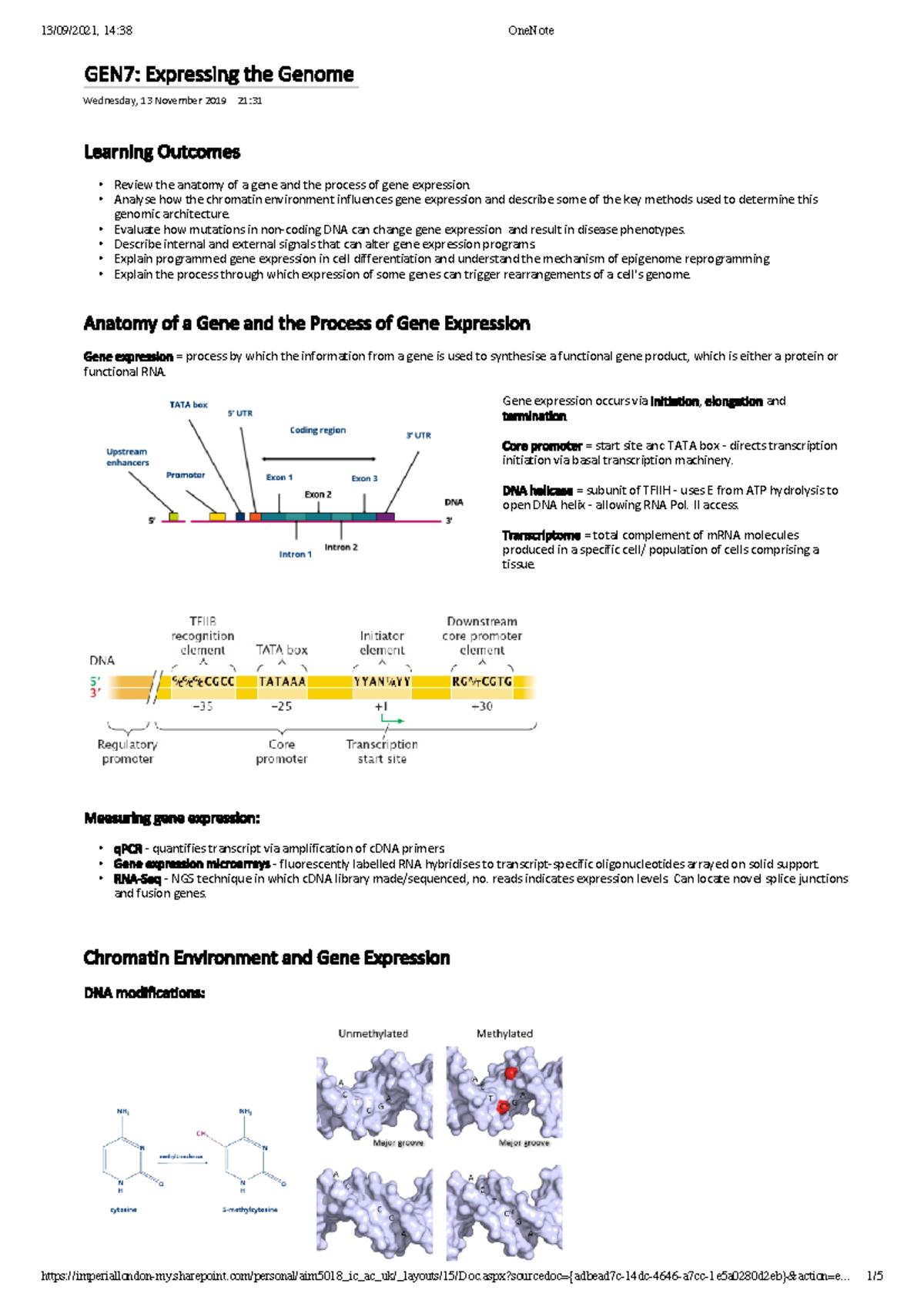 Genetics & Genomics 7 - GEN7: Expressing the Genome Wednesday, 13 ...