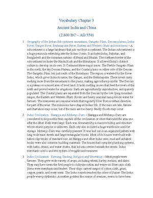 Vocabulary Chapter 6 - history - Vocabulary Chapter 6 Civilizations of ...