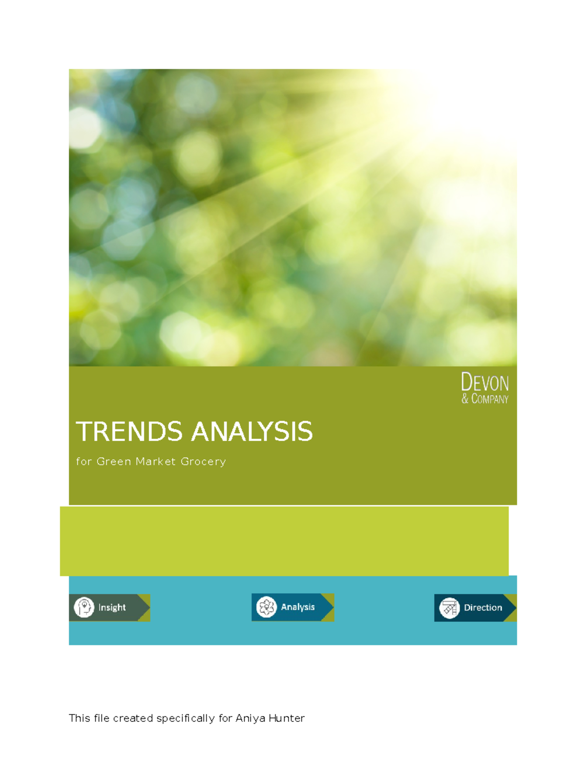 IL WD19 CS1-3a Aniya Hunter 2 - TRENDS ANALYSIS for Green Market ...