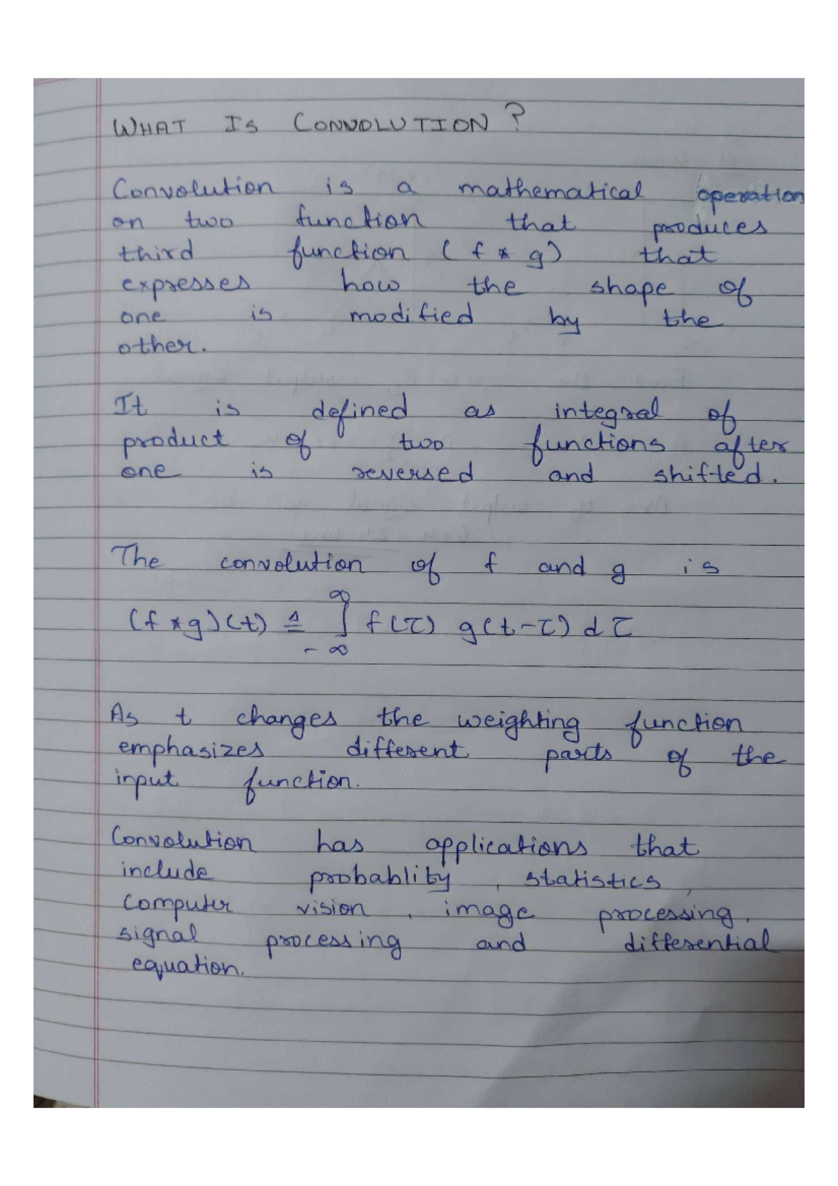 Signals and Systems - WHAT Is CONVOLUTION ? Convolution is a ...