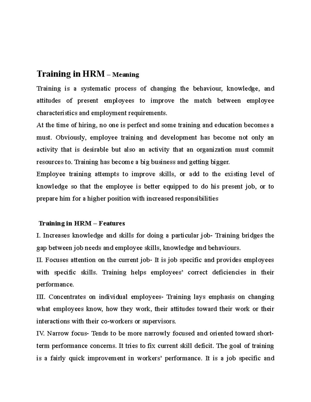 Training in HRM - Part 1 - Complete textbook for the study of human ...