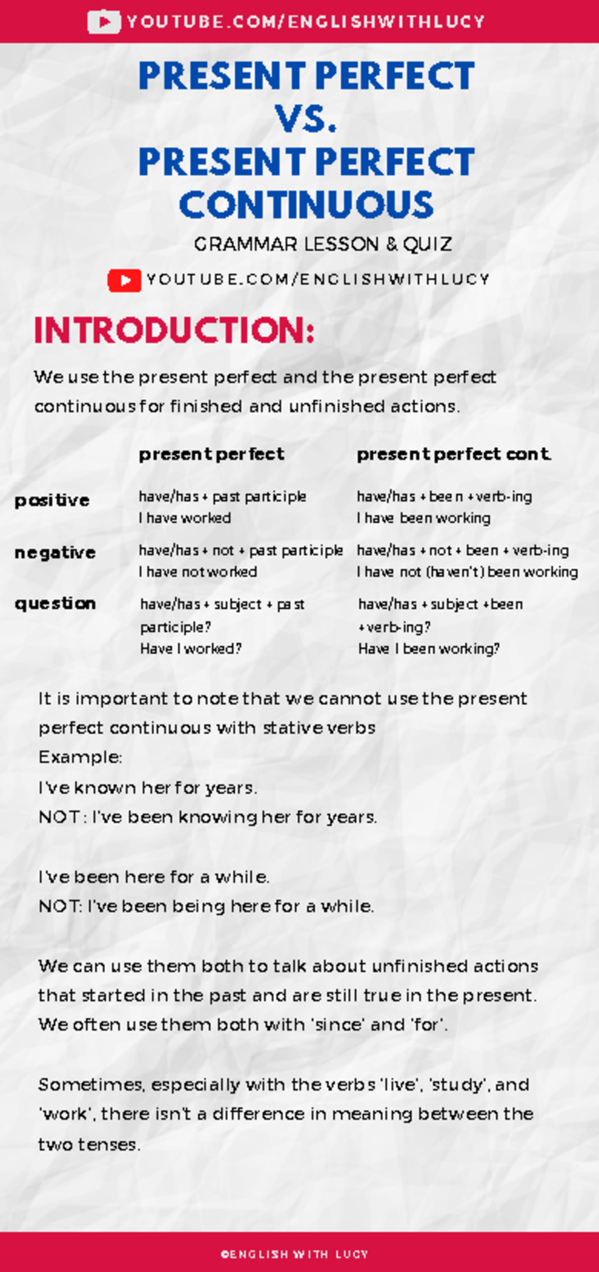 27. Present Perfect + Cont - PRESENT PERFECT VS. PRESENT PERFECT ...