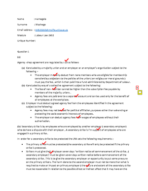LLW2602 Assignment 2 - LLW2602 – First Semester Assignment 2 Unique Number: 824165 Assignment ...