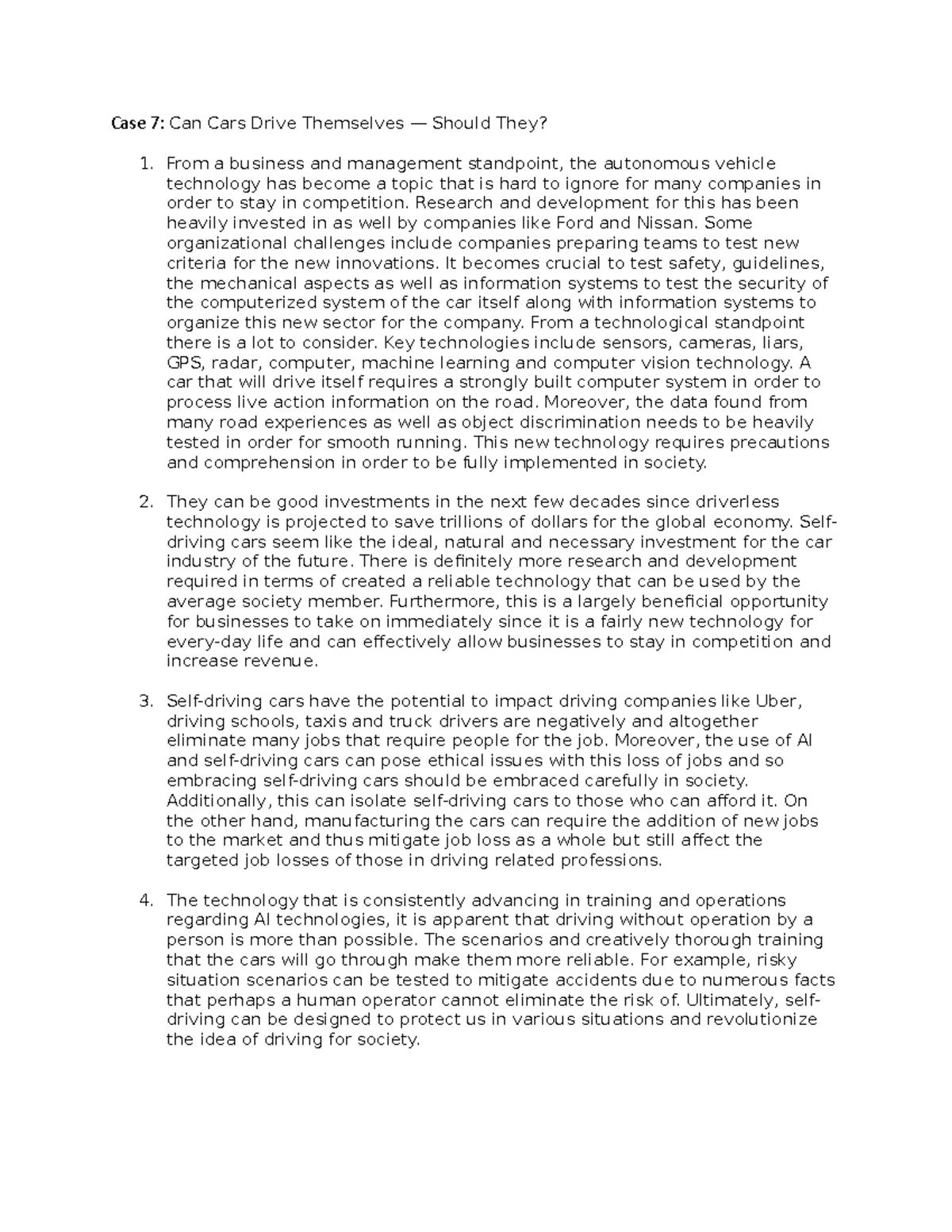 Case 6 - case study notes Case Study weekly notes Case Study weekly ...