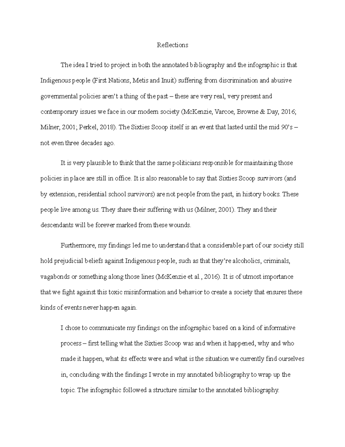 COM101 Infographic Reflection and References - Reflections The idea I ...