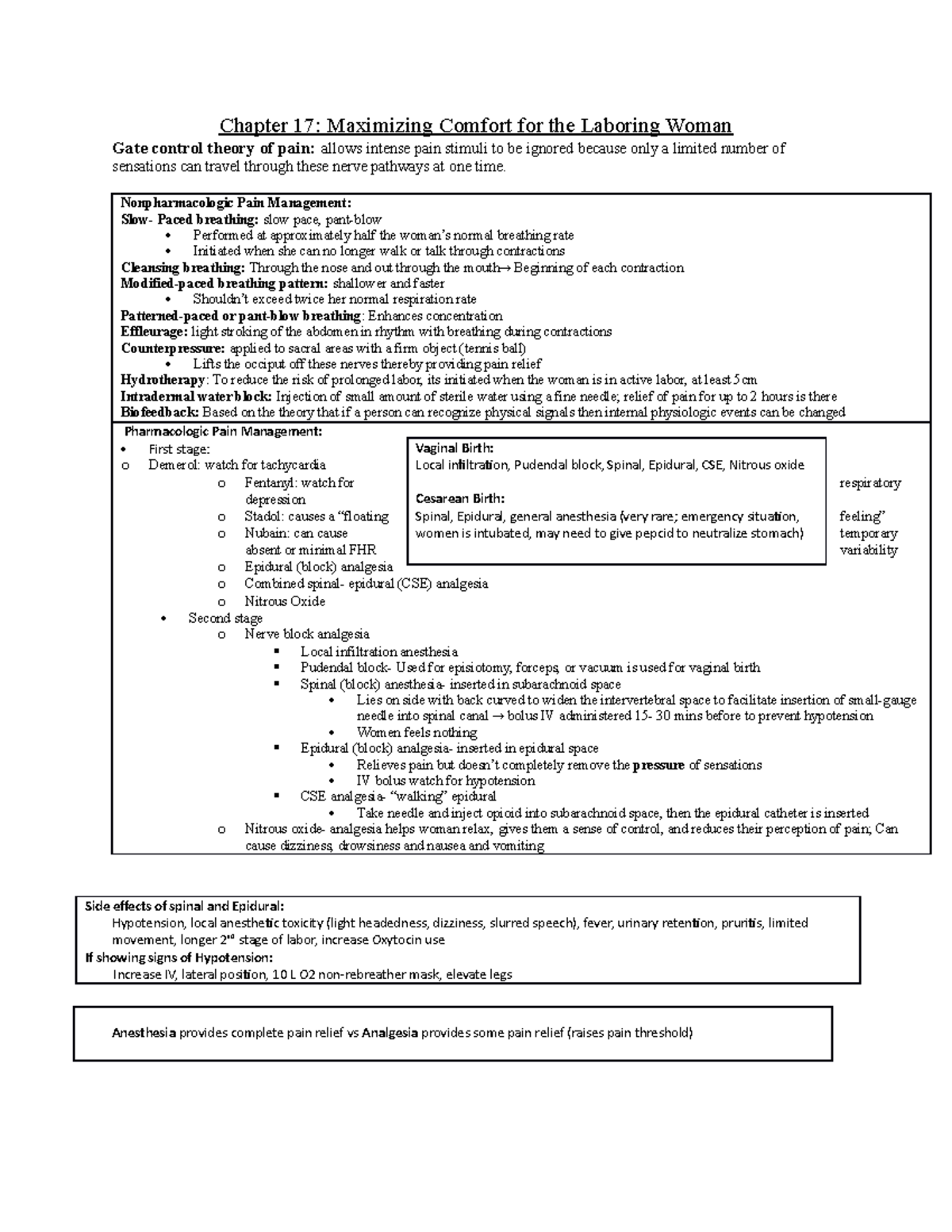 Pain in laboring women presentation - Chapter 17: Maximizing Comfort ...