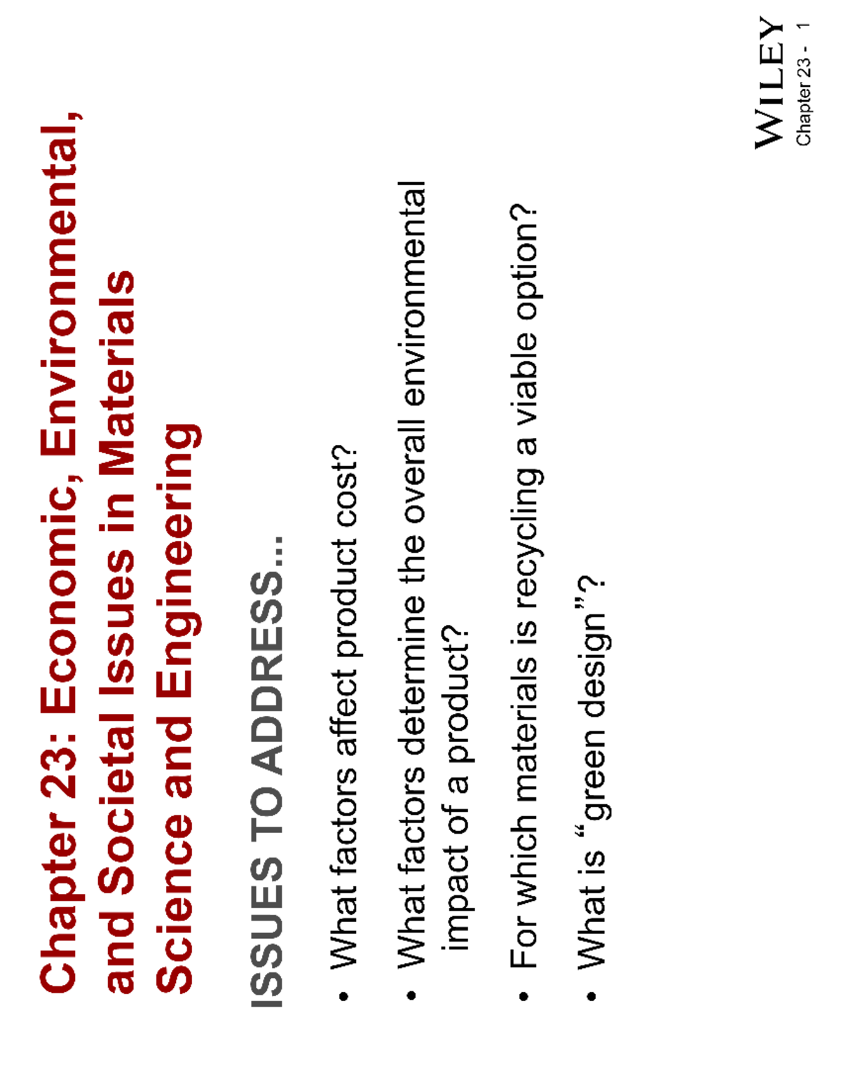 Part 9 - sdsdsd - Chapter 23: Economic, Environmental, and Societal ...