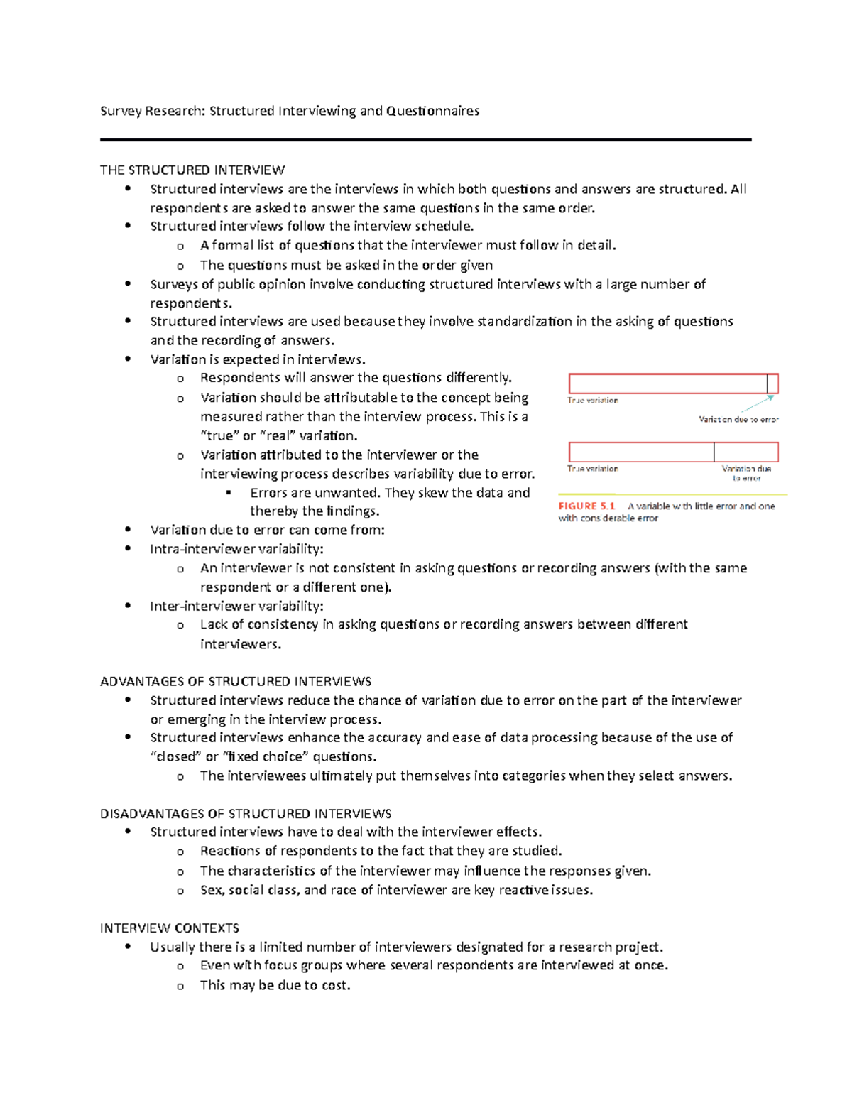 Chapter 5 - Survey Research Structured Interviewing and Questionnaires ...