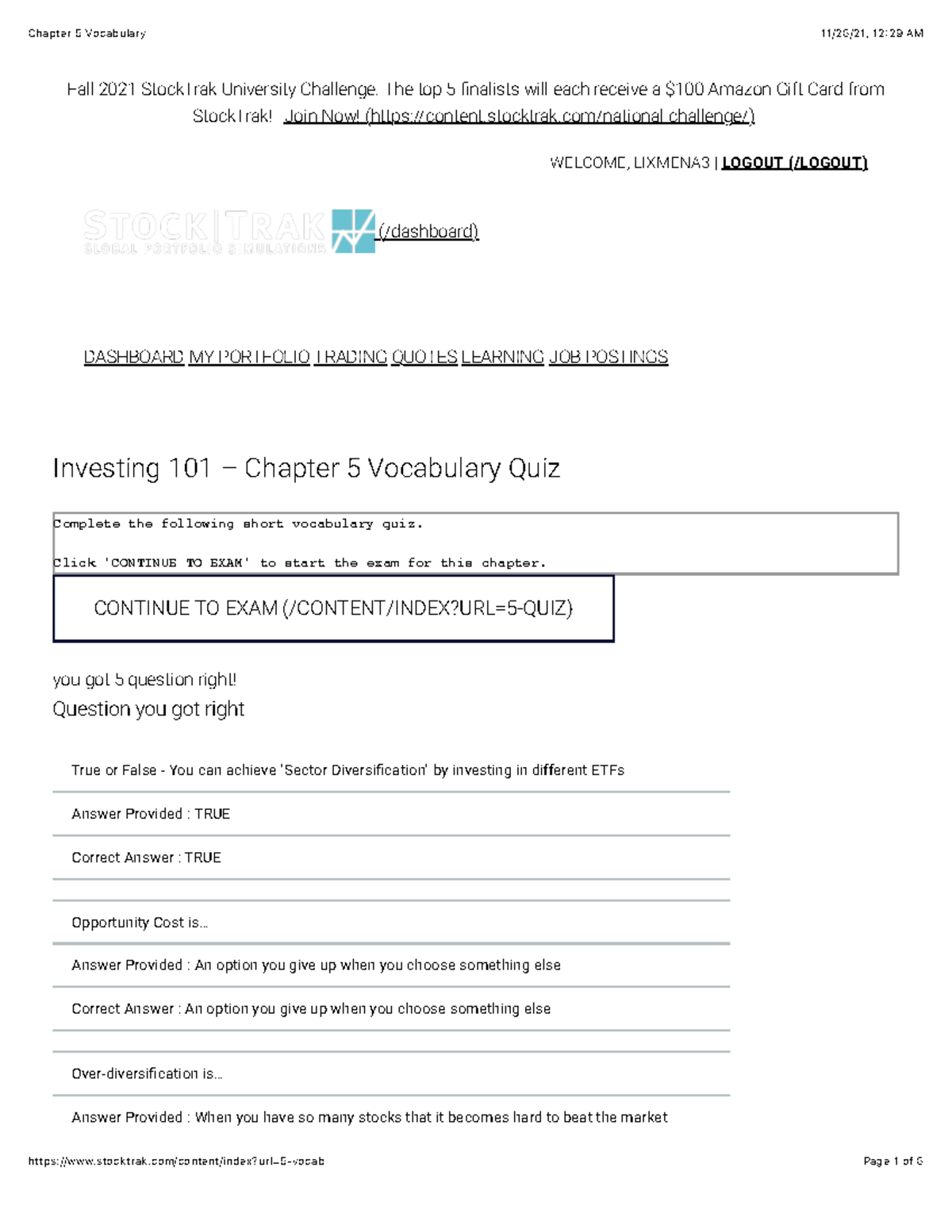 Chapter 5 Vocabulary Quiz - Chapter 5 Vocabulary 11/26/21, 12:29 AM ...