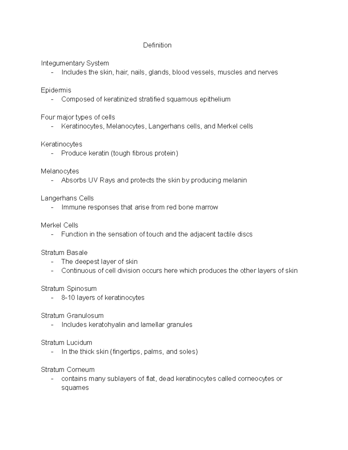 Definition integumentary - Definition Integumentary System - Includes ...