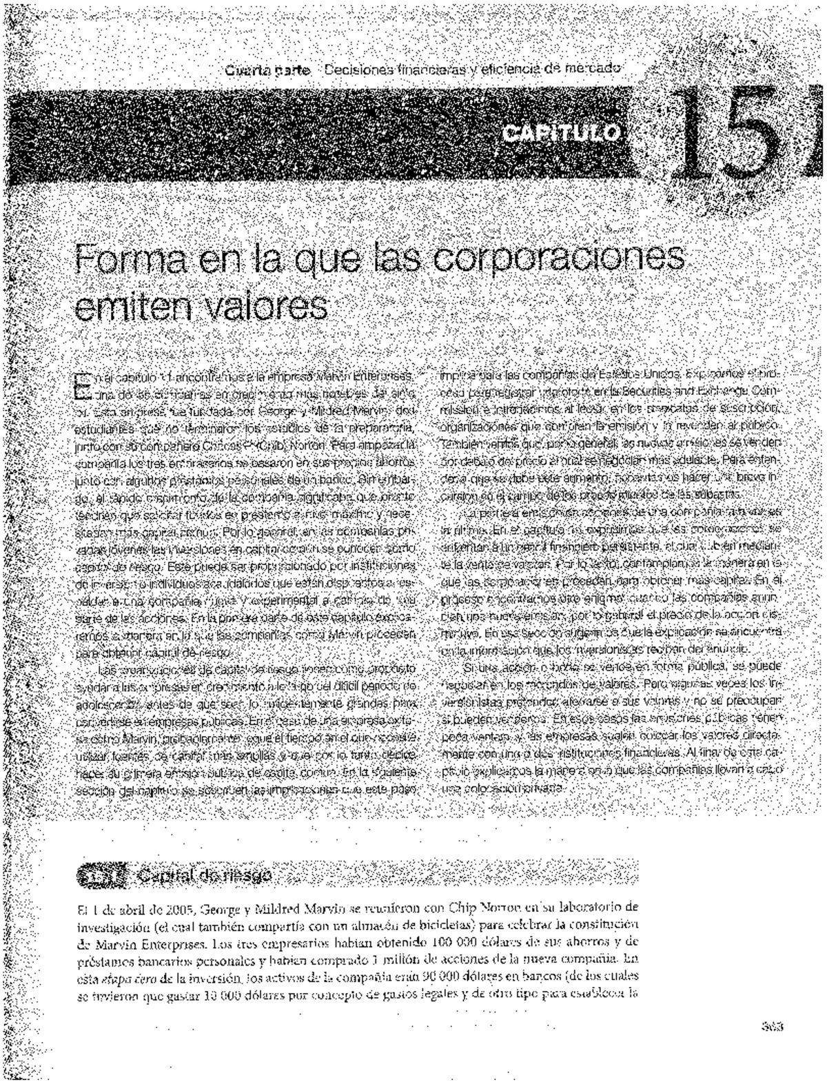 Forma EN LA QUE LAS Corporaciones Emiten Valores - Cuarta parte Decisiones financieras y ...