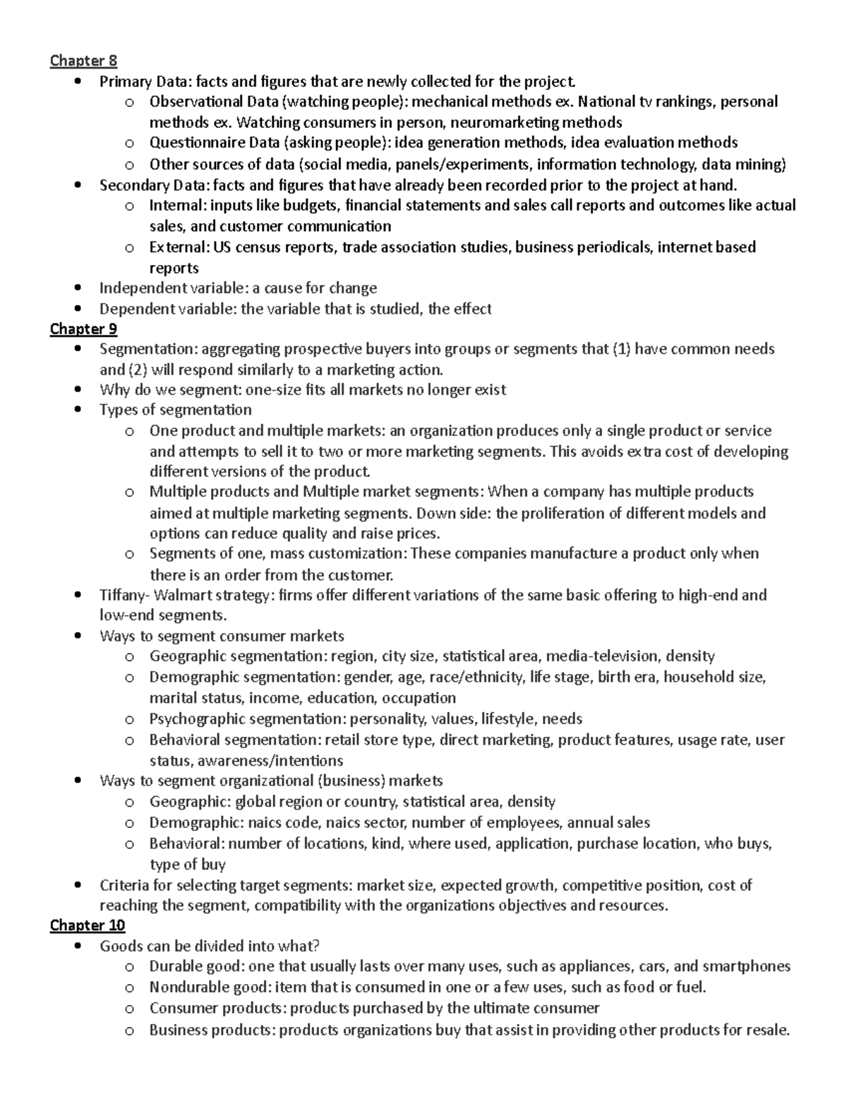 Key terms Exam 2 - Chapter 8 Primary Data: facts and figures that are newly collected for the ...