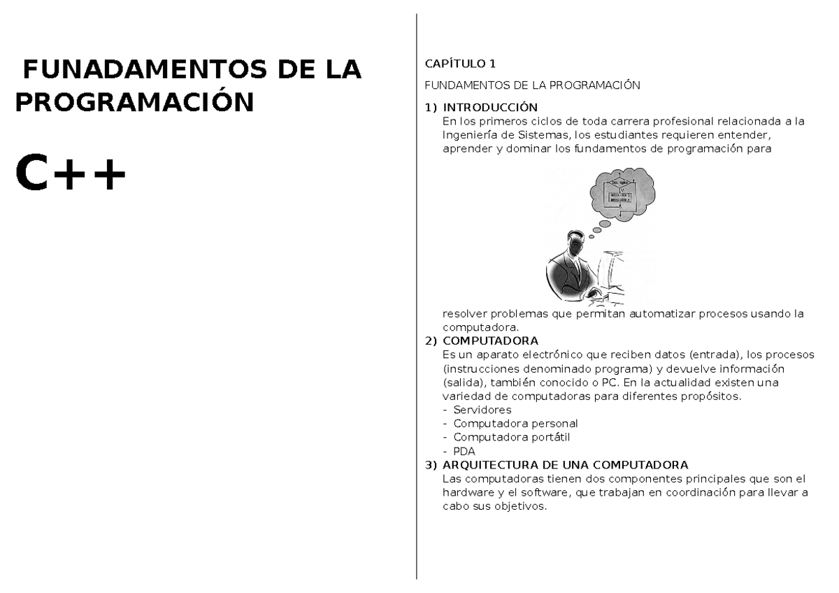Funadamentos DE LA Programación 01 - FUNADAMENTOS DE LA PROGRAMACIÓN ...