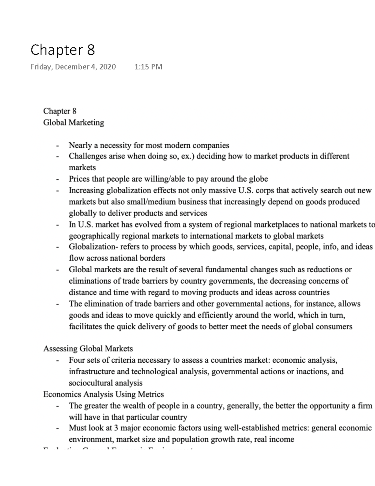 Chapter 8 - Marketing - MKT-210 - Chapter 8 Friday, December 4, 2020 1: ...