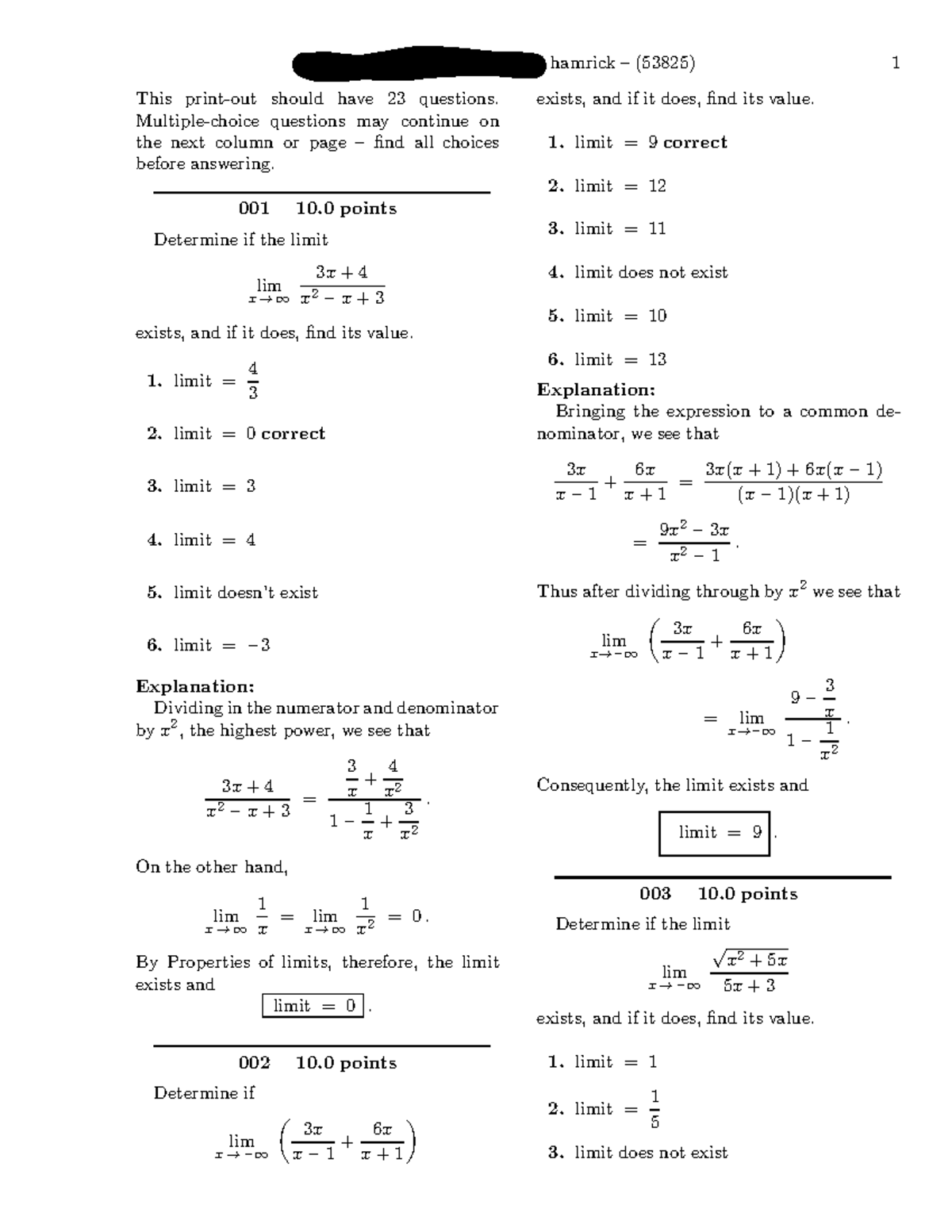 Homework 04 M408 - This print-out should have 23 questions. Multiple ...