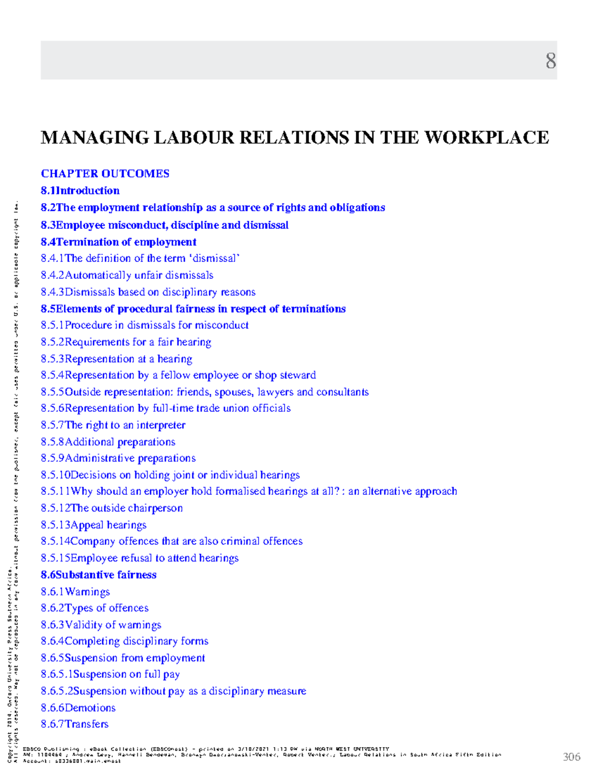 LARM PDF Textbook Chapter 8 - ####### 306 8 MANAGING LABOUR RELATIONS ...