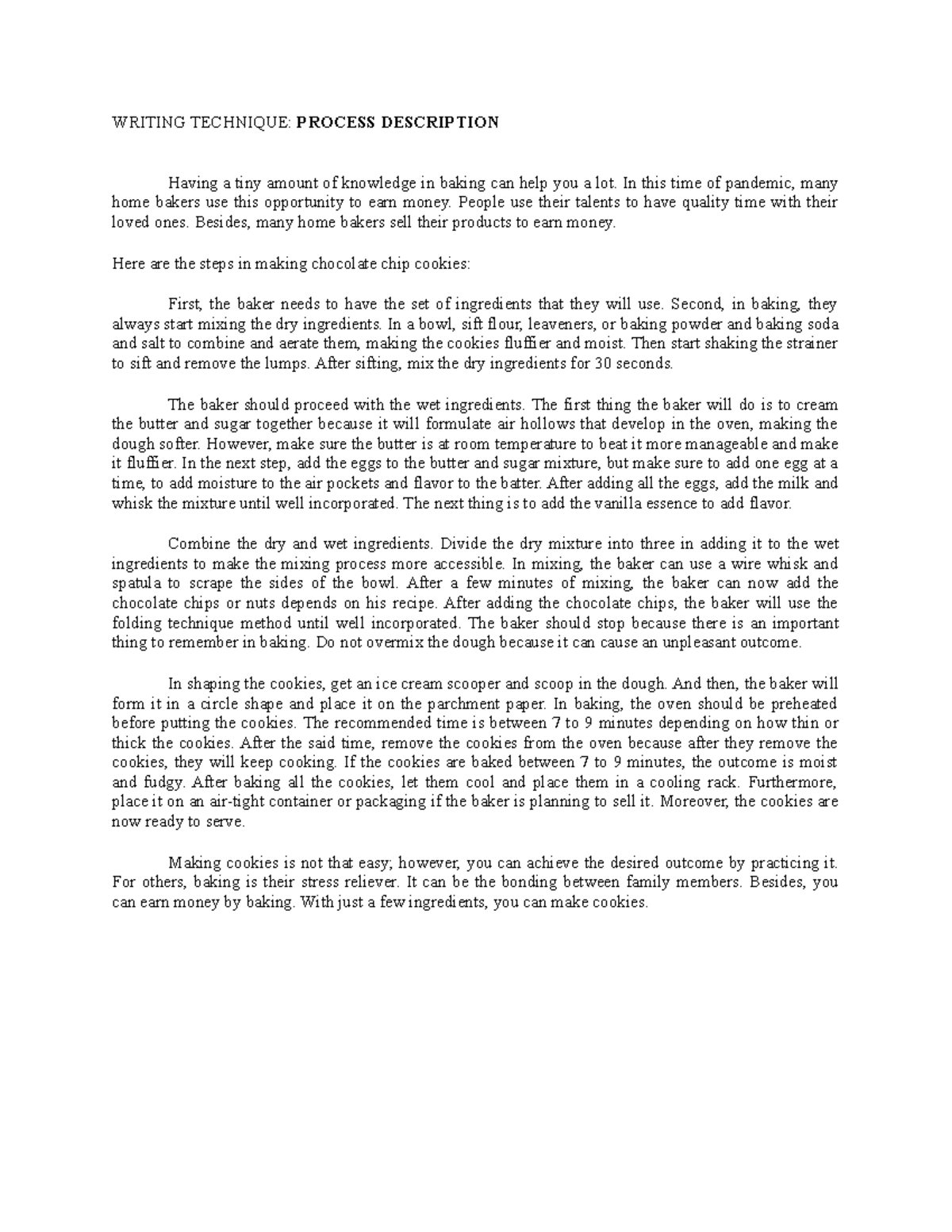 9 Purp Comm Technical Writing Test - WRITING TECHNIQUE: PROCESS ...