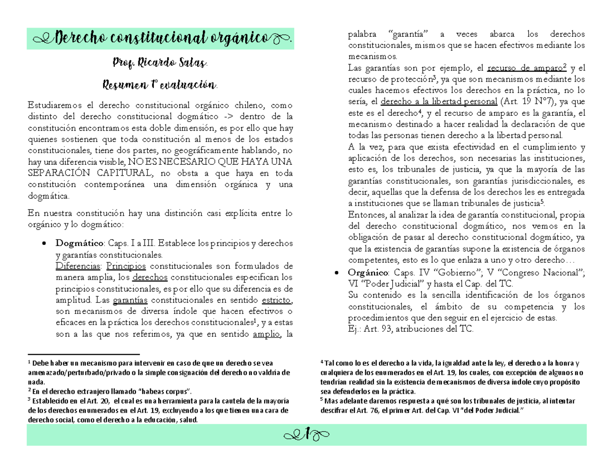 Resumen Consti II Salas I prueba - Warning: TT: undefined function: 32 Warning: TT: undefined ...