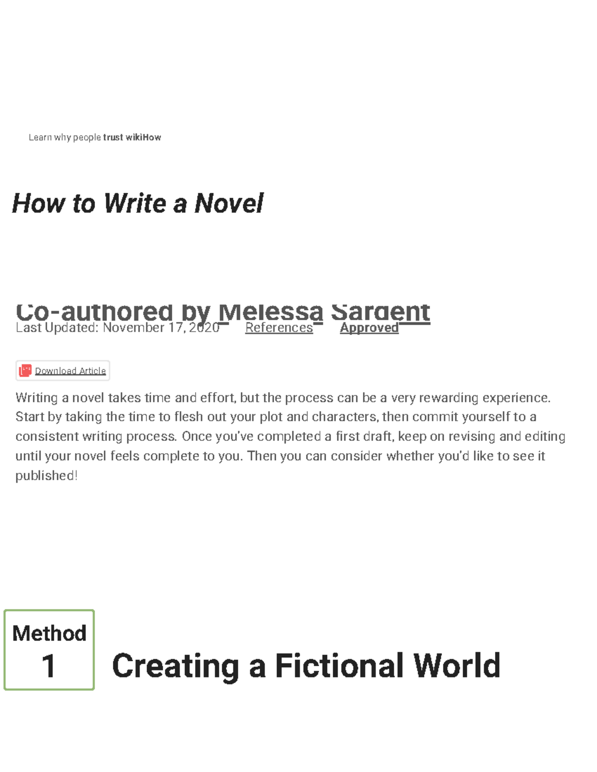 4 Ways To Write A Novel Wiki How How To Write A Novel Co authored