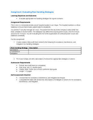 Project Part 1 - To do so, follow these steps: Research risk management ...