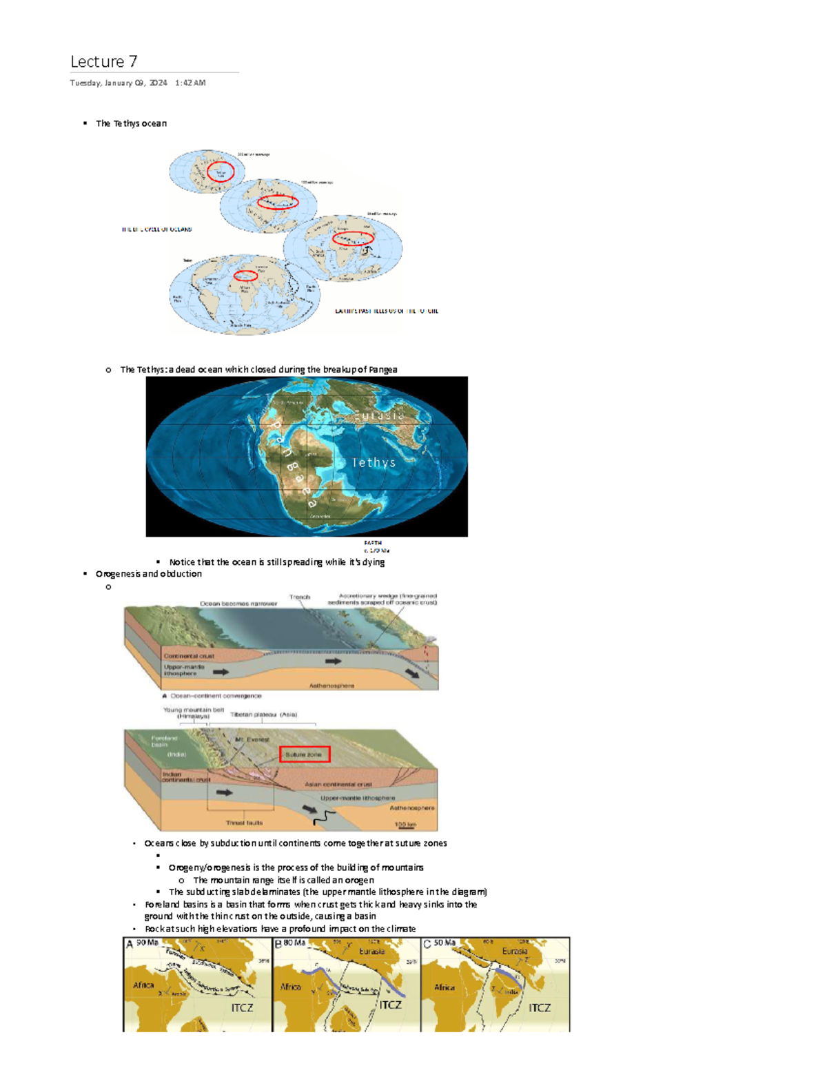 Planet Earth Notes - 7 - Lecture 7 Tuesday, January 09, 2024 1:42 AM ...