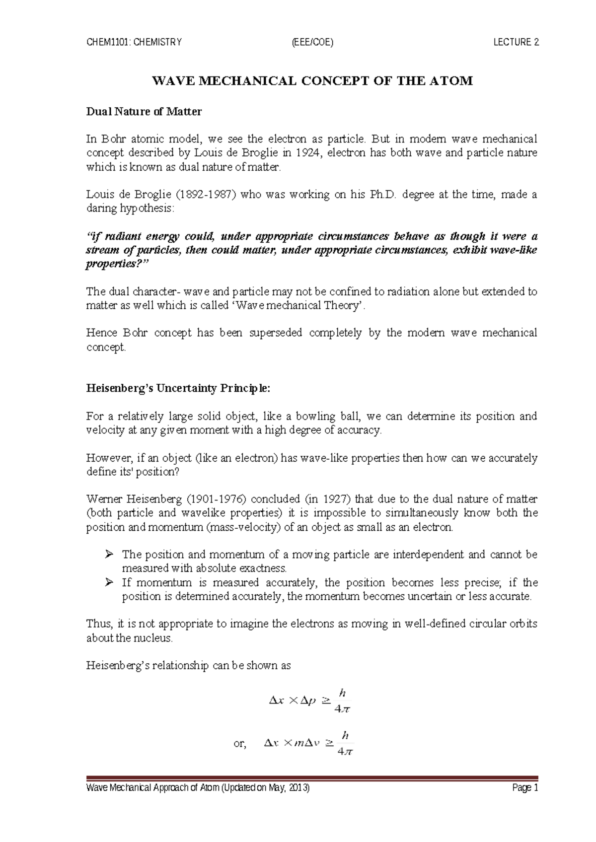 [CN] Wave Mech App Atom - AXZZ - WAVE MECHANICAL CONCEPT OF THE ATOM ...