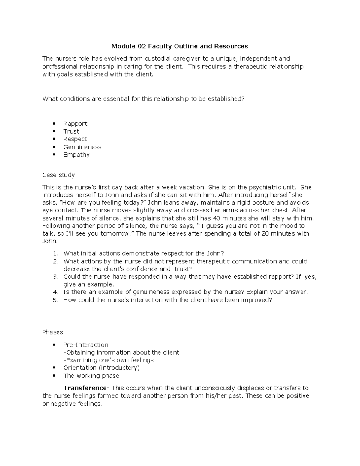 Module-02-Outline - notes for module 2 - Module 02 Faculty Outline and ...