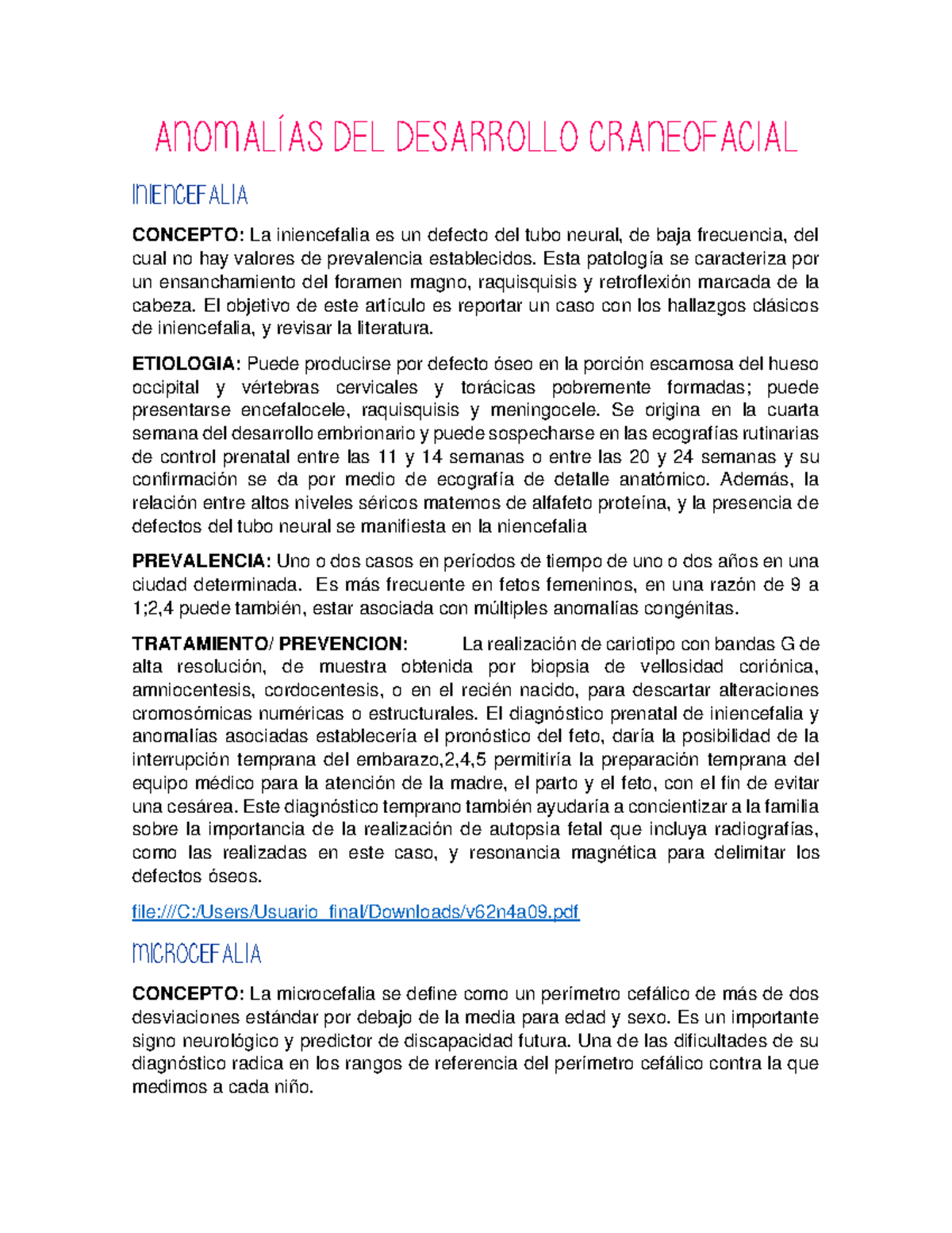 Anomalías DEL Desarrollo Craneofacial - ANOMALÍAS DEL DESARROLLO ...