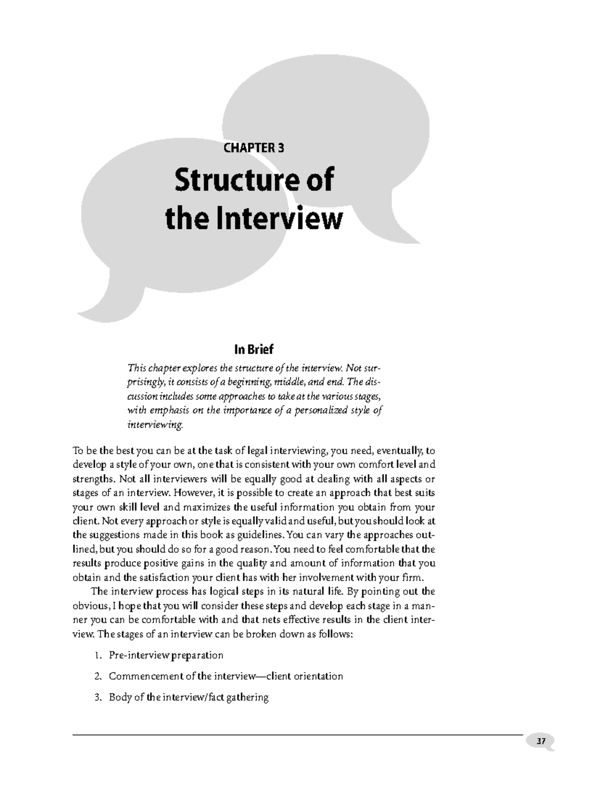 Interview Skills for Legal Professionals by Doug Cochran - 37 CHAPTER 3 ...