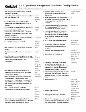 OM Sheet W Definitions - 14 points for quality improvement total ...
