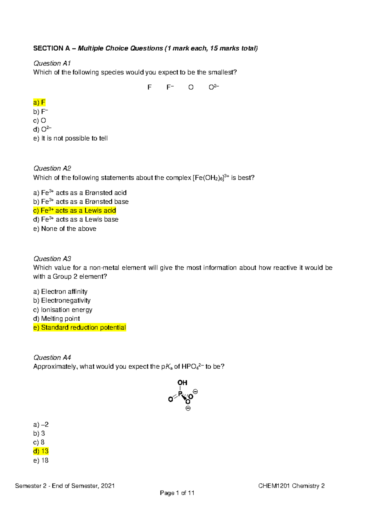 2021 Test 2 Answers - test 2021 answer - Semester 2 - End of Semester ...