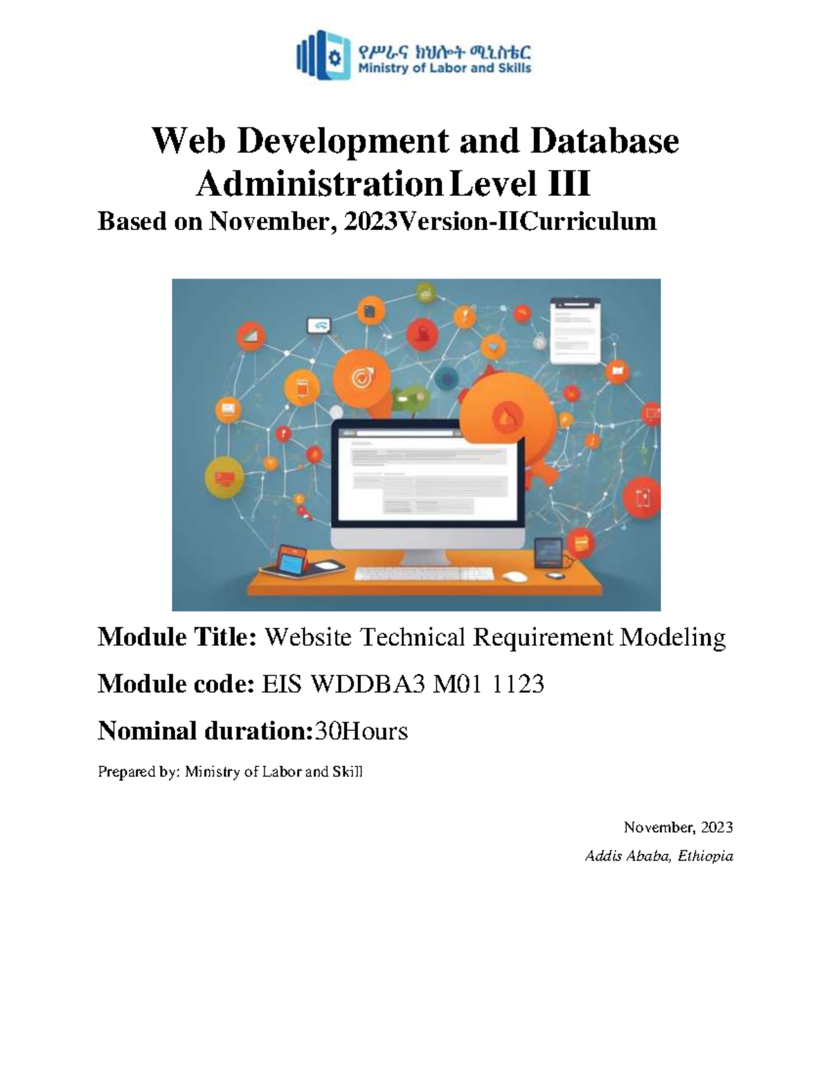 M01 Website Technical Reqirement Modeling - Web Development and Database Administration Level ...