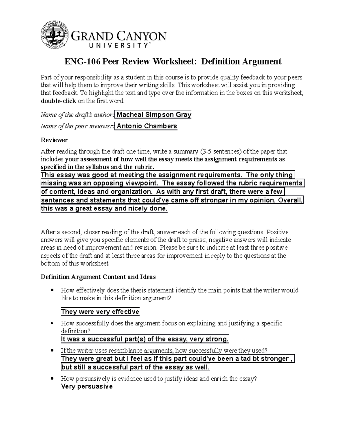 ENG106 Definition Peer Review Worksheet - ENG-106 Peer Review Worksheet ...